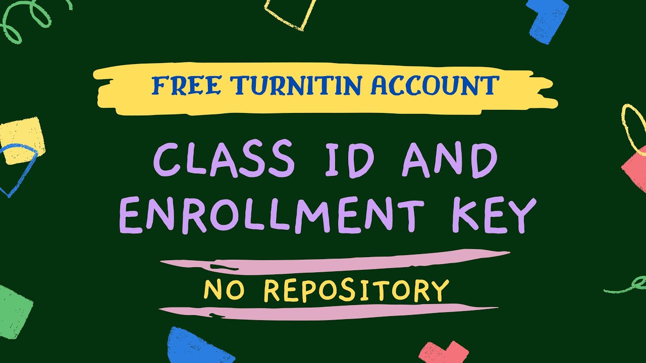 Turnitin class id and enrollment key free 2023 || Turnitin class id ...