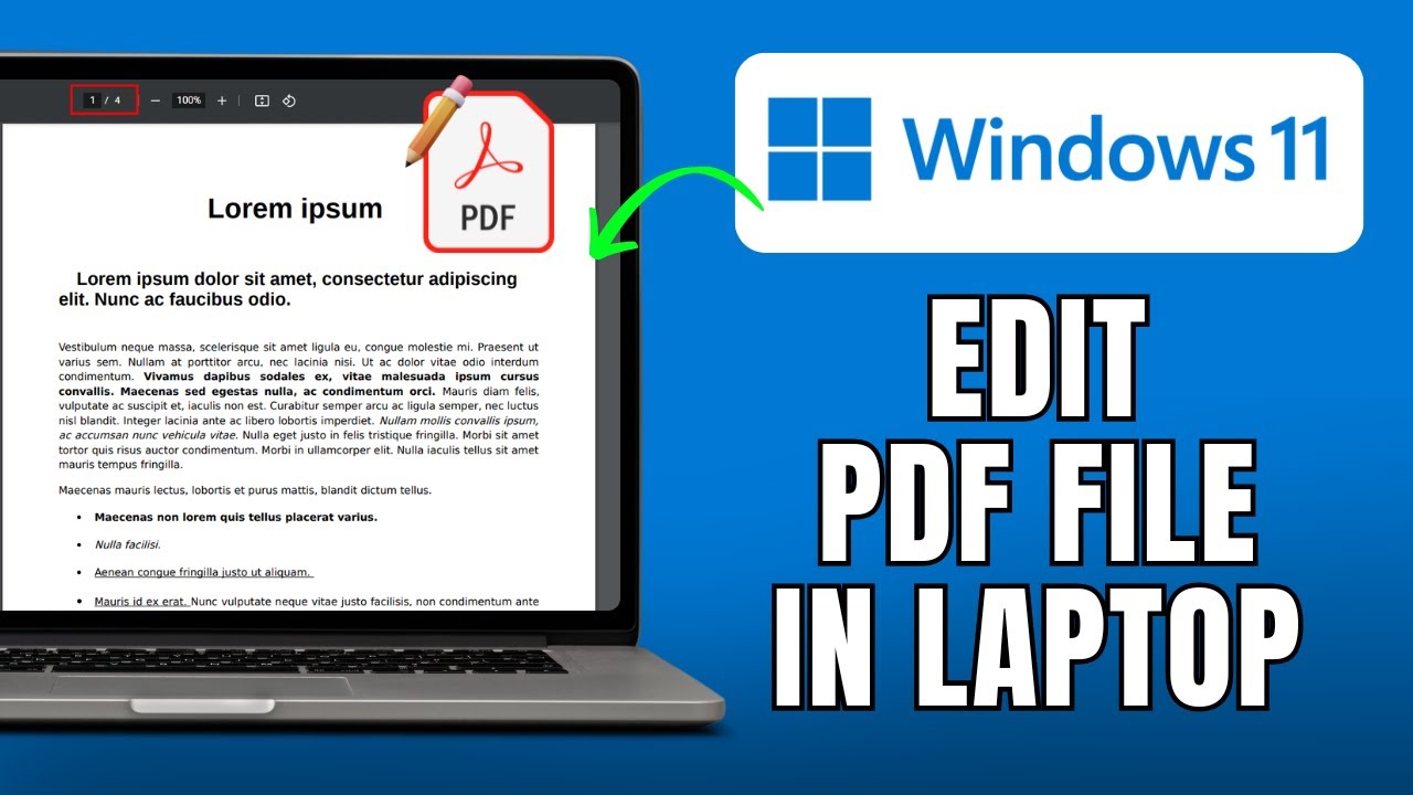 How to Edit PDF File in Laptop? - YouTube