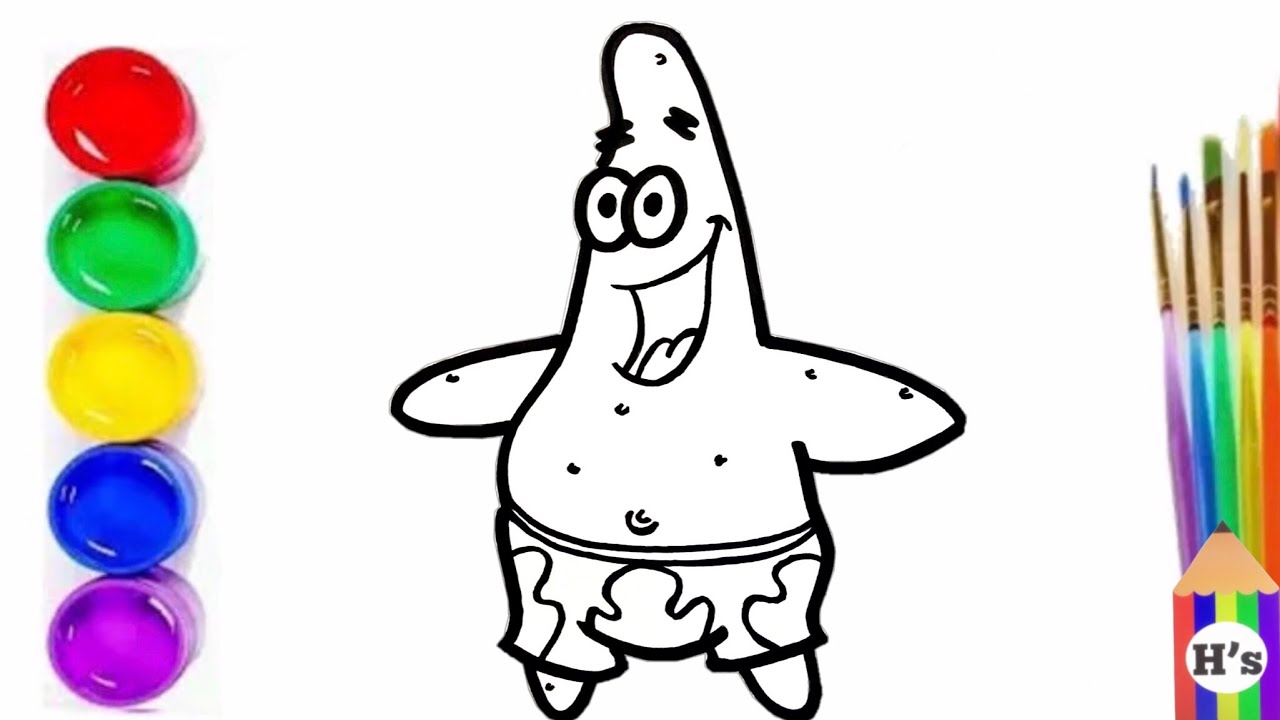 How To Draw Patrick The Star for Children | Spongebob Squarepants ...