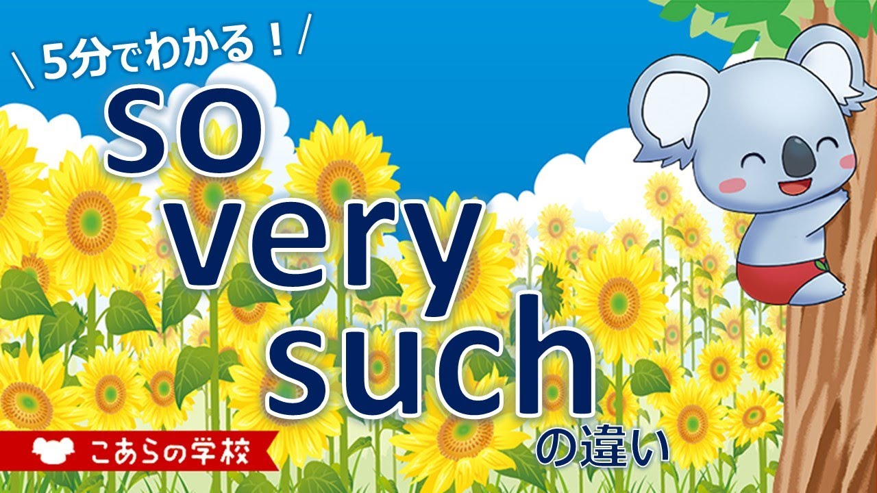 so、very、suchの違い【とても】【英語のニュアンス図鑑5－8】 - YouTube