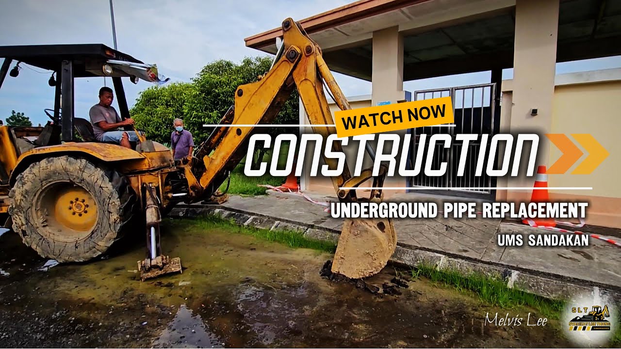 Construction Sandakan communication tower foundation CASE 580K M3 by ...