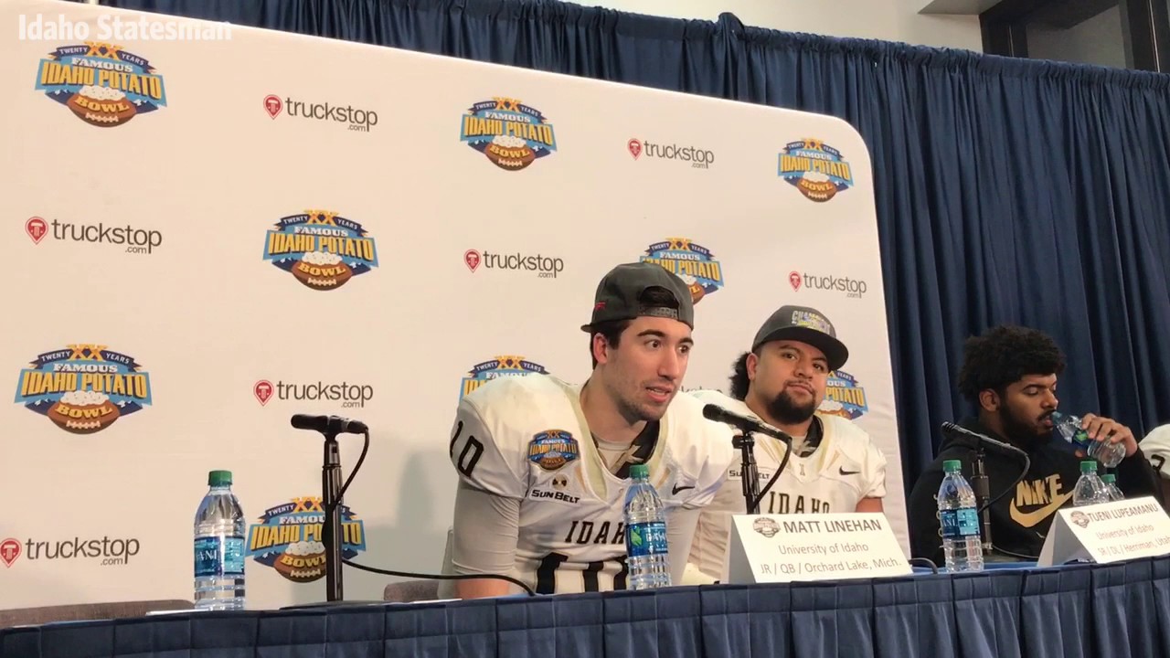 Idaho QB Matt Linehan apolgoizes for postgame comments - YouTube
