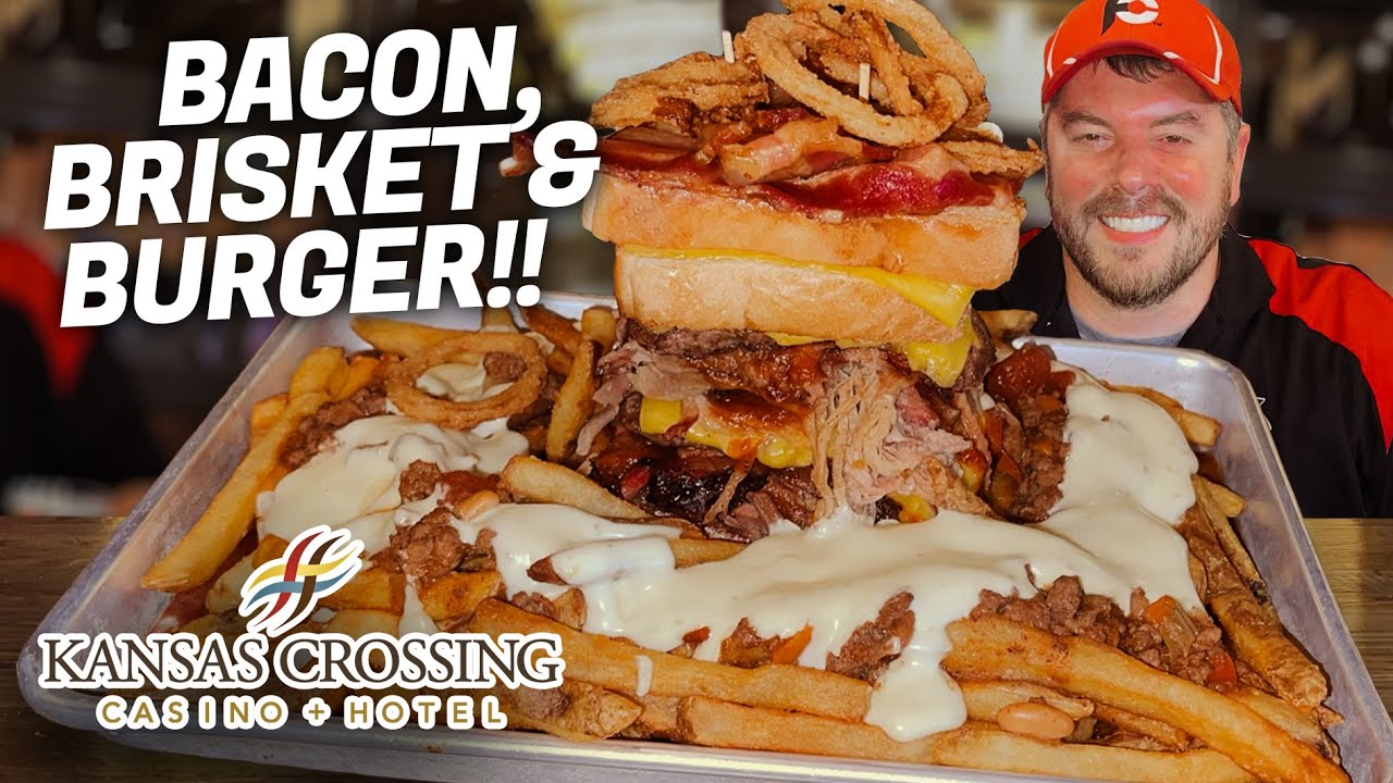 Brutal "Brutus Buster" BBQ Brisket Burger Challenge!! - YouTube