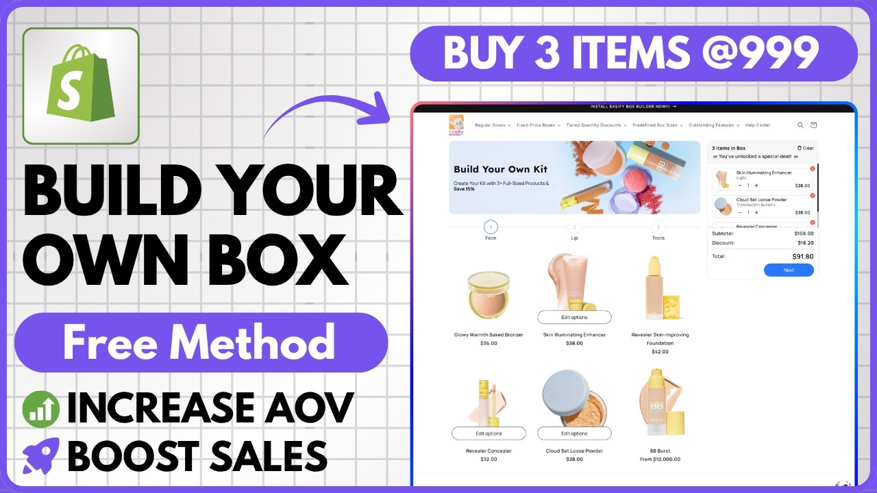 How To Create Build Your Own Bundles (BYOB) On Your Shopify Store (FREE ...