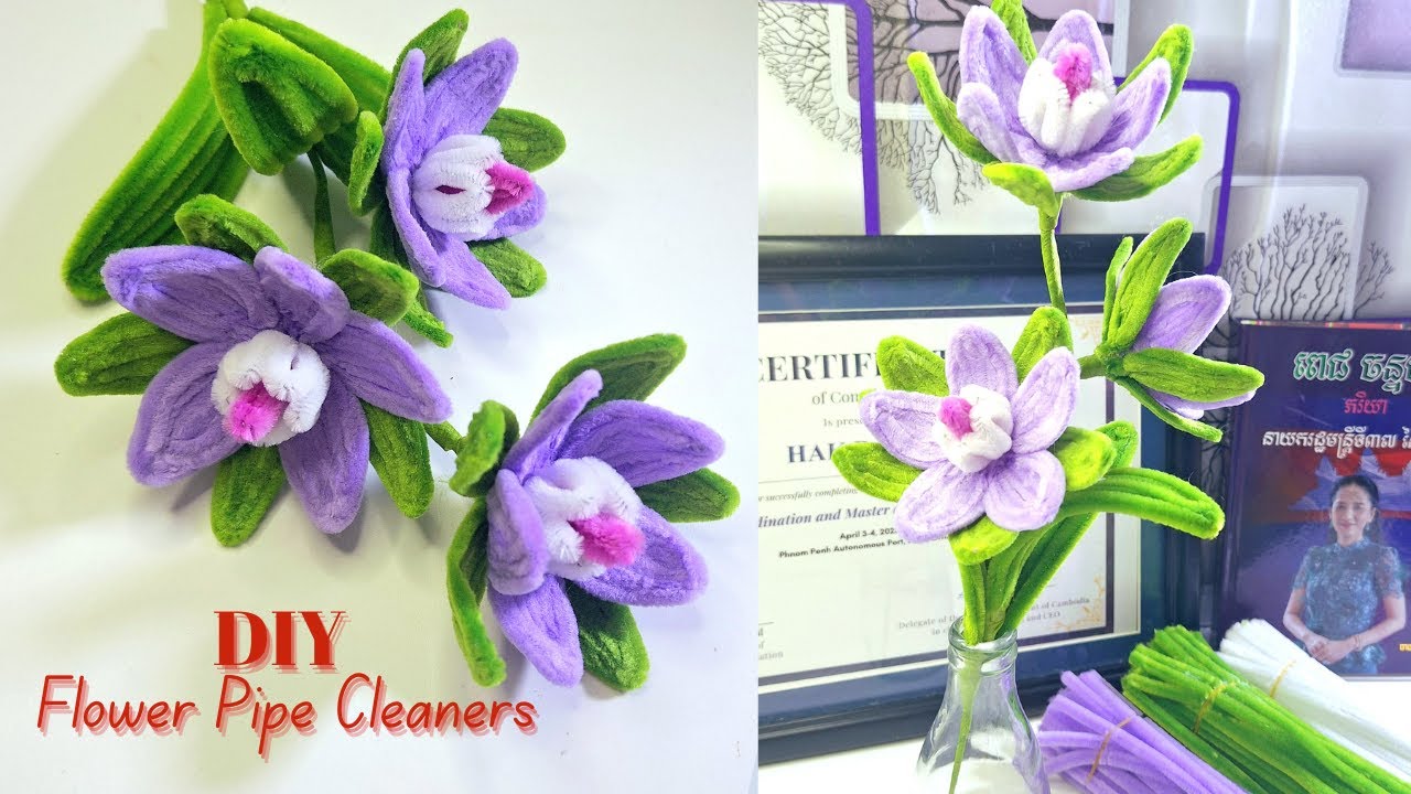 Create a STUNNING Flower with Easy Chenille Stems Instructions! - YouTube