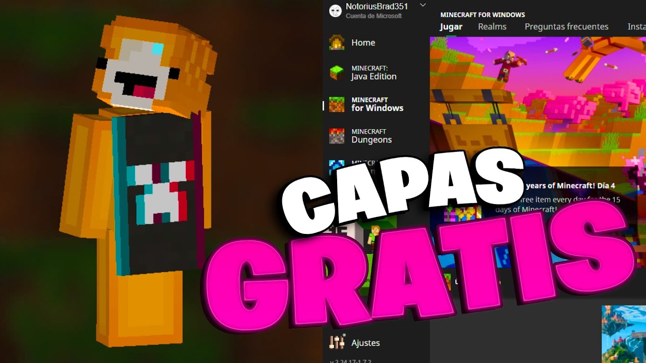 CAPAS DE MINECRAFT 15 AÑOS *GRATIS* CONSEGUIR LA CAPA DE CREEPER Y ...