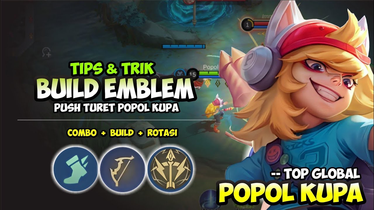 EMBLEM AND BUILD POPOL AND KUPA PUSH TURET (MUST TRY) 😱🔥 BUILD TOP ...