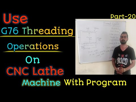 cnc threading cutting || cnc lathe thread cycle || g76 threading cycle || fanuc thread cutting ...