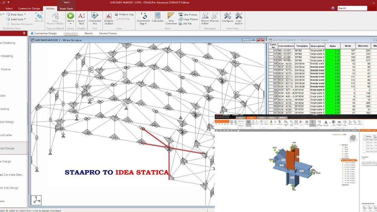 How to Export Model From Staadpro to Idea Statica for steel connection ...