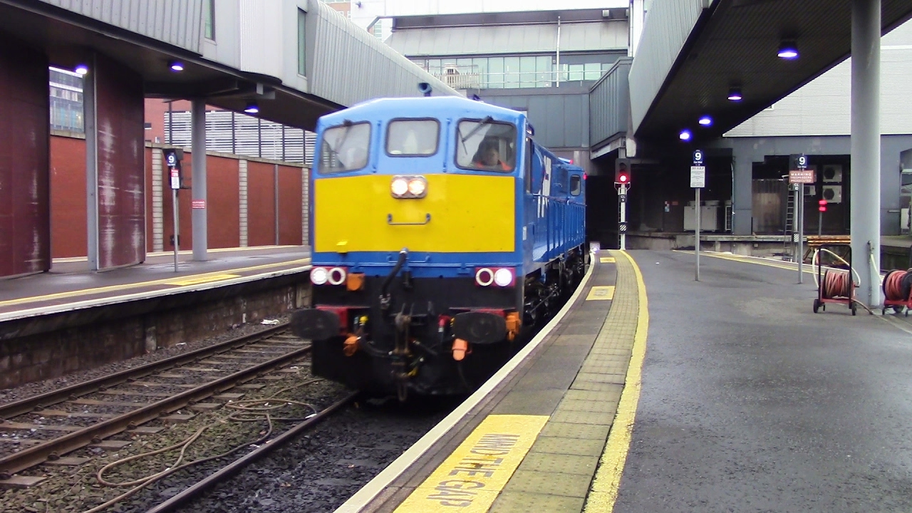 NIR 111 Class loco 111 - Ballast Hopper Test Train - 30/1/17 - YouTube