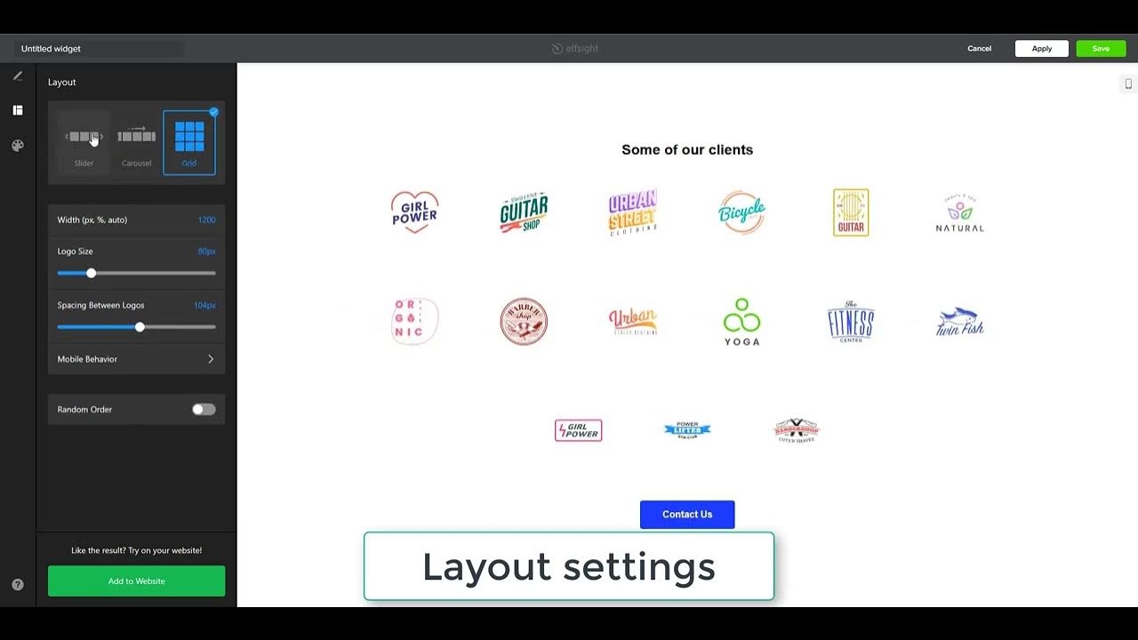 Creating Logo Showcase Carousel Widget on ElfSight - YouTube
