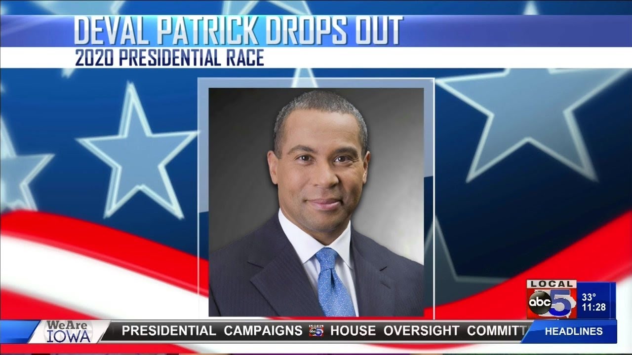 Deval Patrick, last black candidate in 2020 race, drops out - YouTube