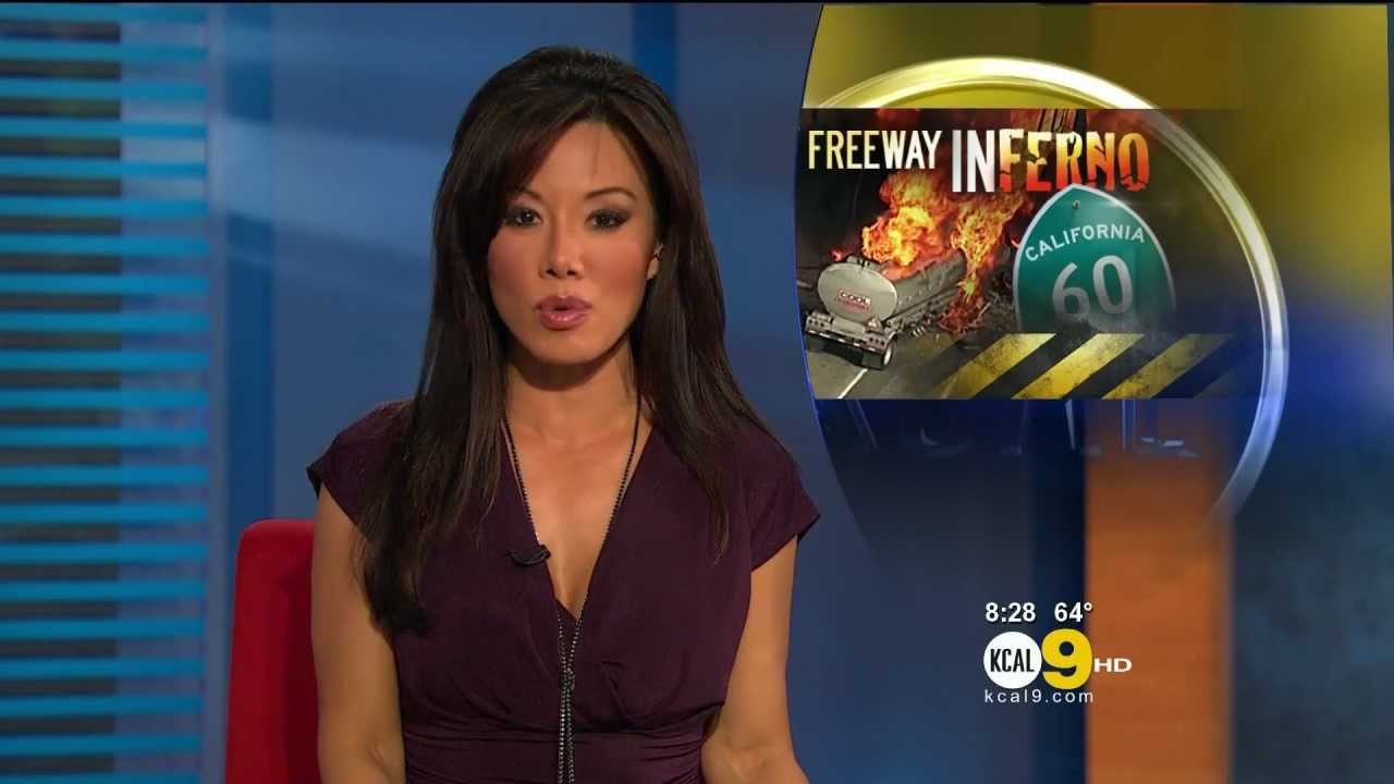 Sharon Tay 2011/12/16 8PM KCAL9 HD; Plum dress - YouTube