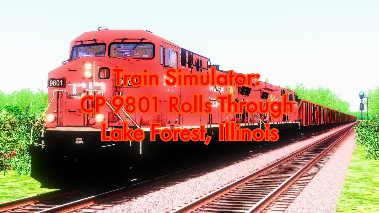 HD Train Simulator: CP 9801 Rolls Through Lake Forest, Illinois - YouTube