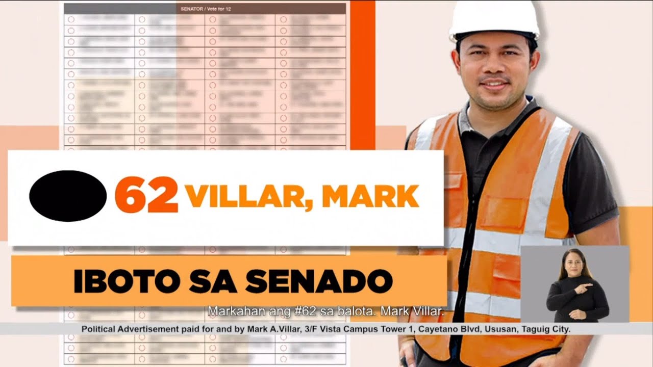 VILLAR, MARK (NP) Paid TV Ad April 24 to May 7, 2022 15s (Variant 2 ...
