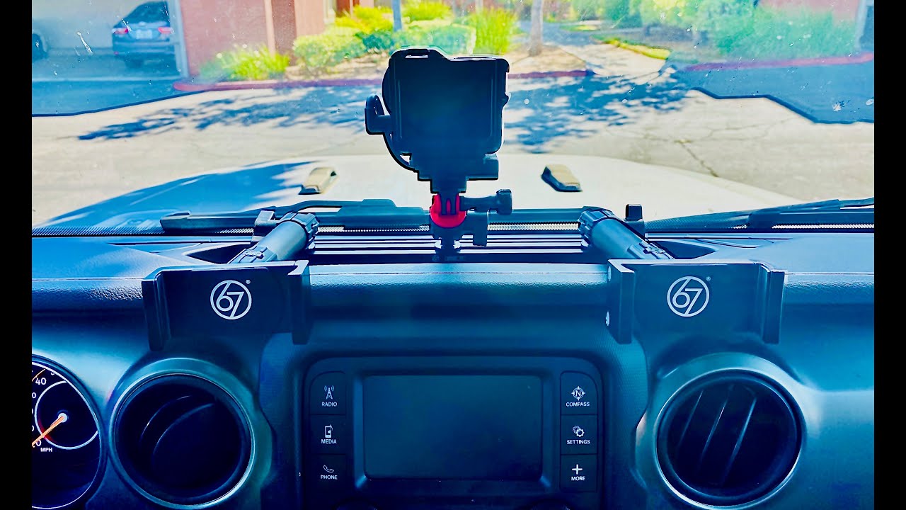 Best Jeep JL/JT Phone Mount - 67 Designs Rail Mount - YouTube