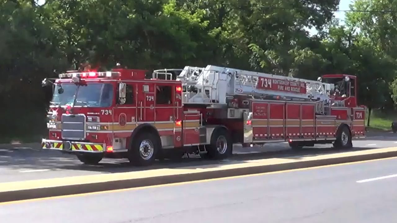 MCFRS Truck 734 Responding - YouTube