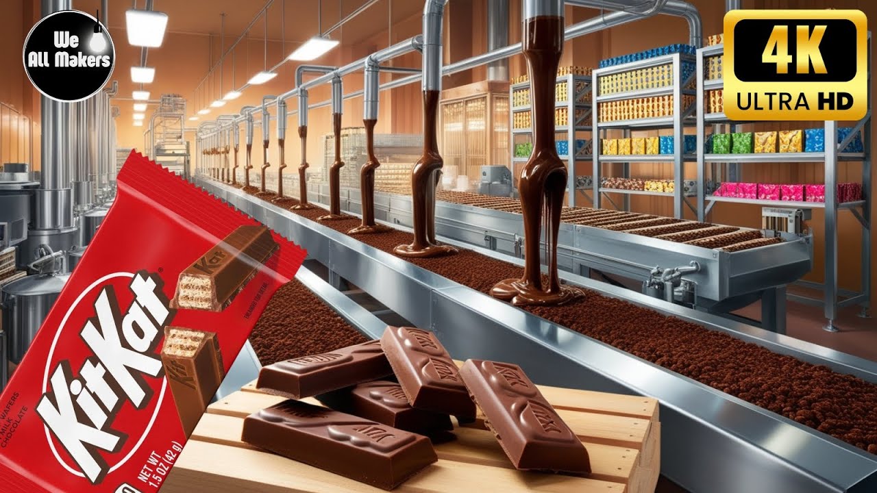 How Kit Kat Bars Are Made | Kit Kat Factory - YouTube