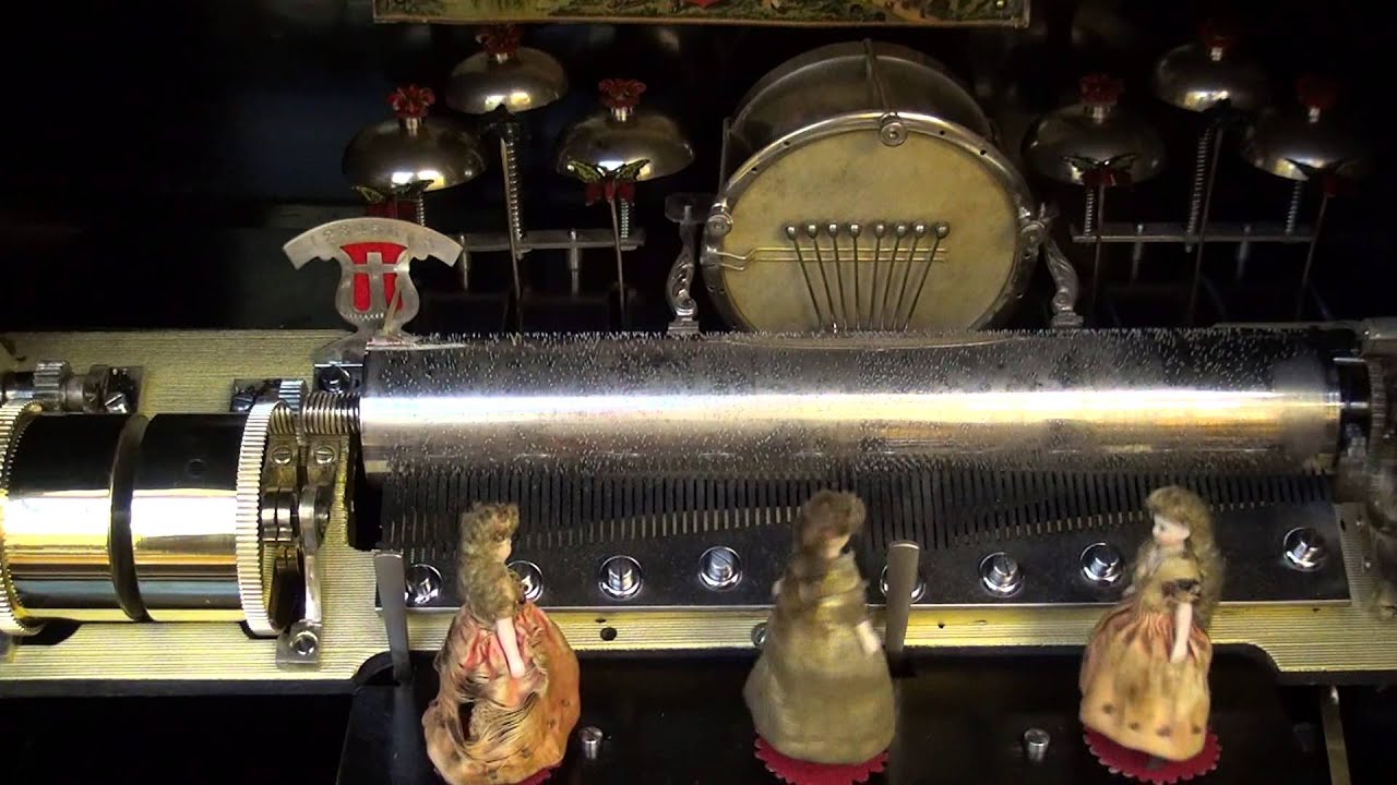 Antique Station Box: Buffet Style Music Box with Dancing Dolls by ...