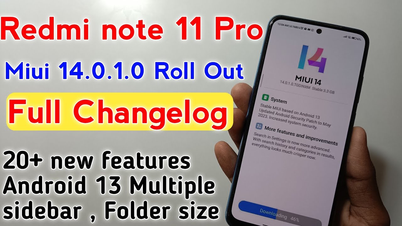 Redmi Note 11 pro Miui 14.0.1.0 full Review and changelog 20+ new ...