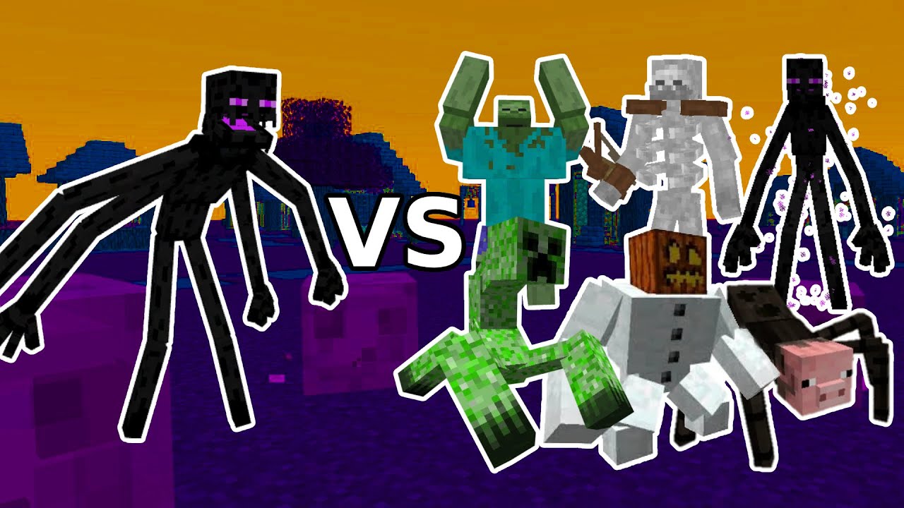 Minecraft: MUTANT ENDERMAN VS ALL MUTANT MOBS - YouTube
