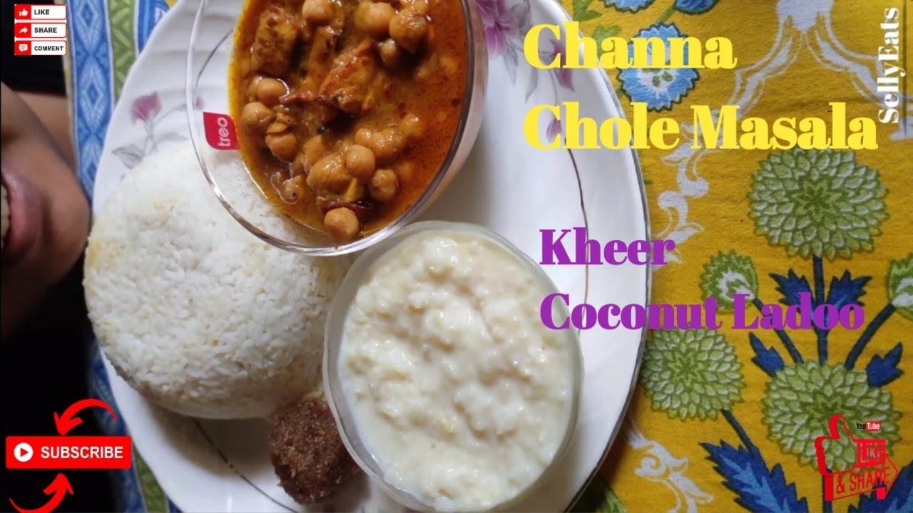 Eating Channa/Chole Masala With Rice, Kheer || Indian Homemade Food ...
