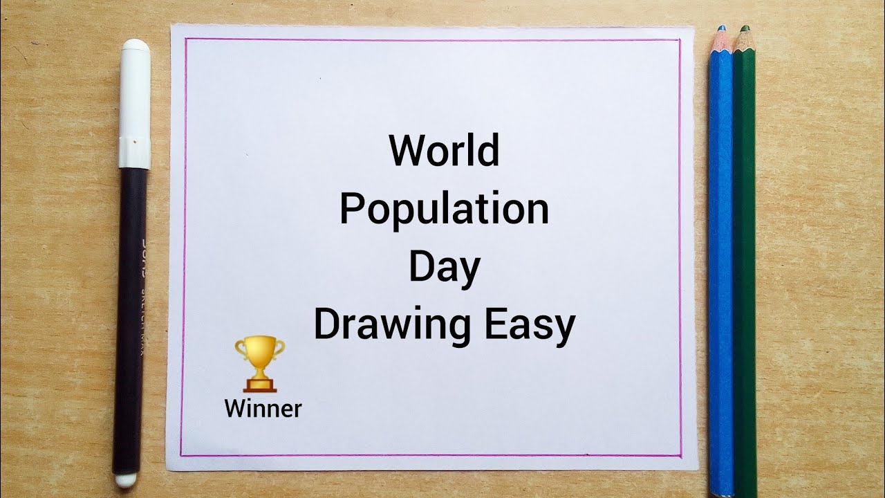 World Population Day Drawing | How to Draw World Population Day ...