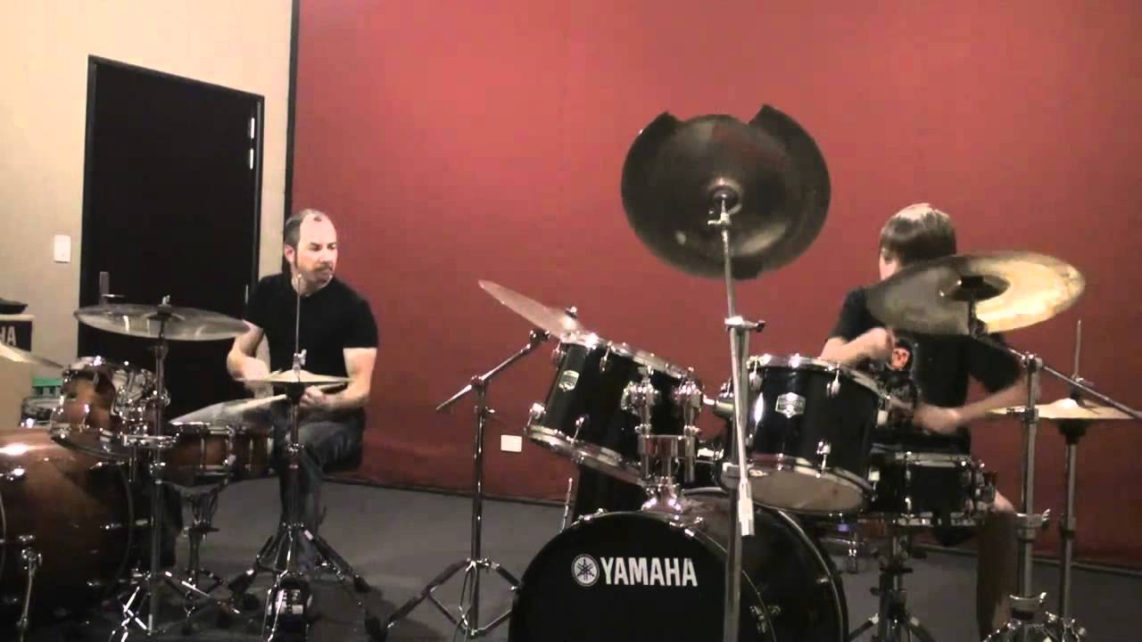 Jake Ryan and Robi Parolin jamming together on drums. - YouTube