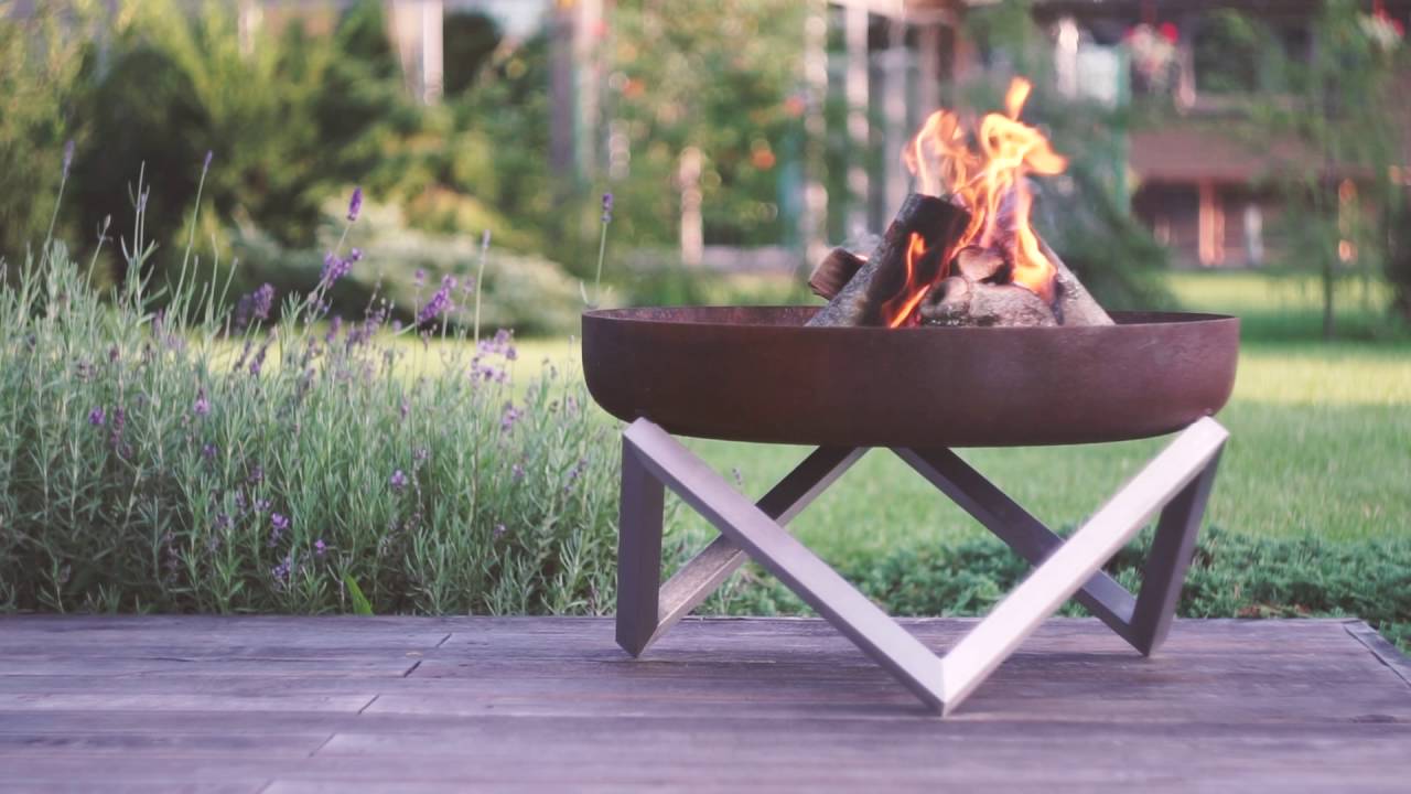 Phoenix Blossom Fire Pit // Rusting Steel - Curonian Deco - Touch of Modern