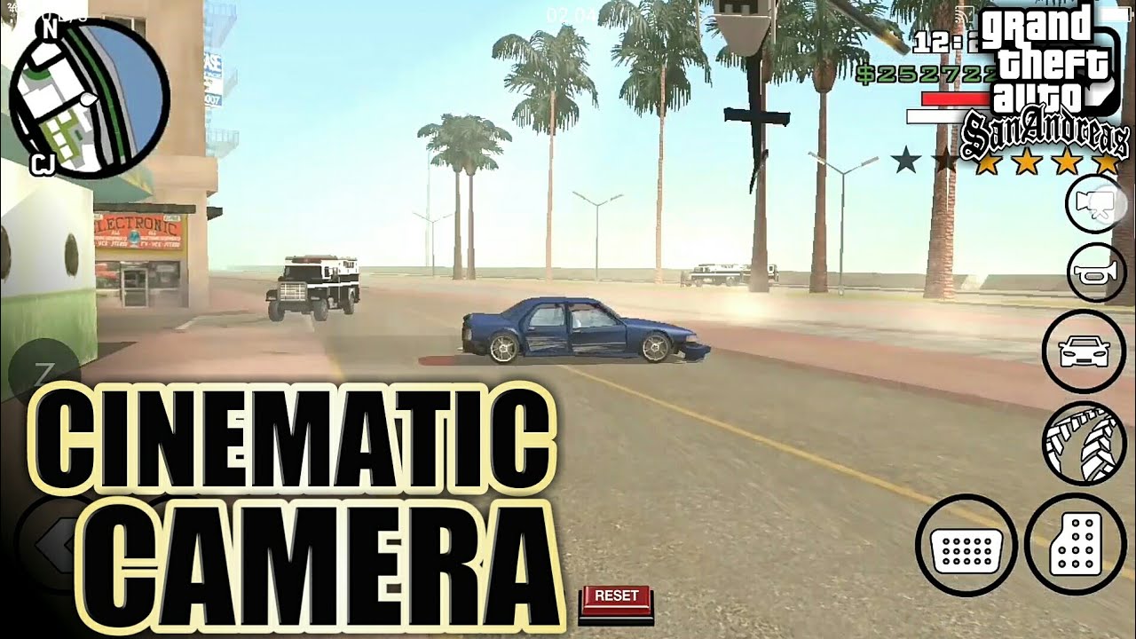 CINEMATIC CAMERA FOR GTA SA ANDROID | UNUSED CAMERA FEATURE - YouTube