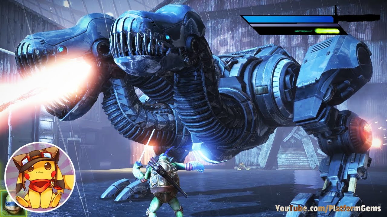 TMNT Out of the Shadows - Baxter's Cerberus Mouser Boss Fight [1080p ...