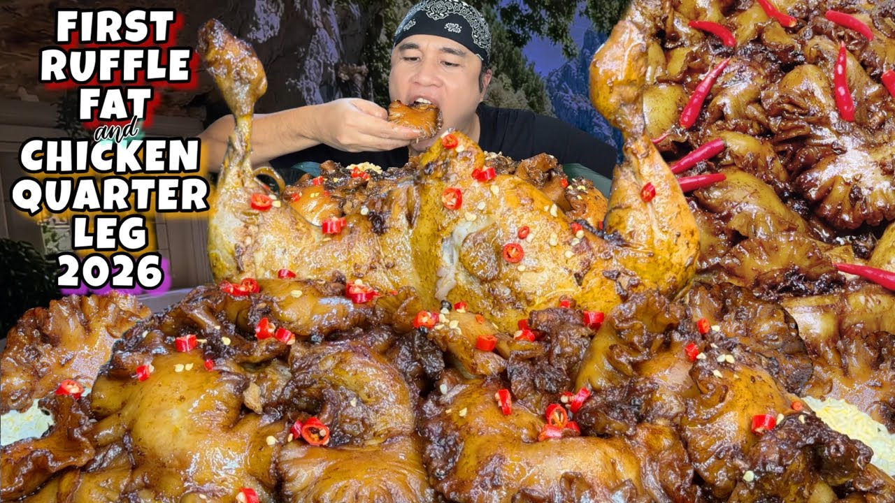 First Spicy Ruffle Fats with Chicken Quarter leg Mukbang 2026 ( Spicy ...