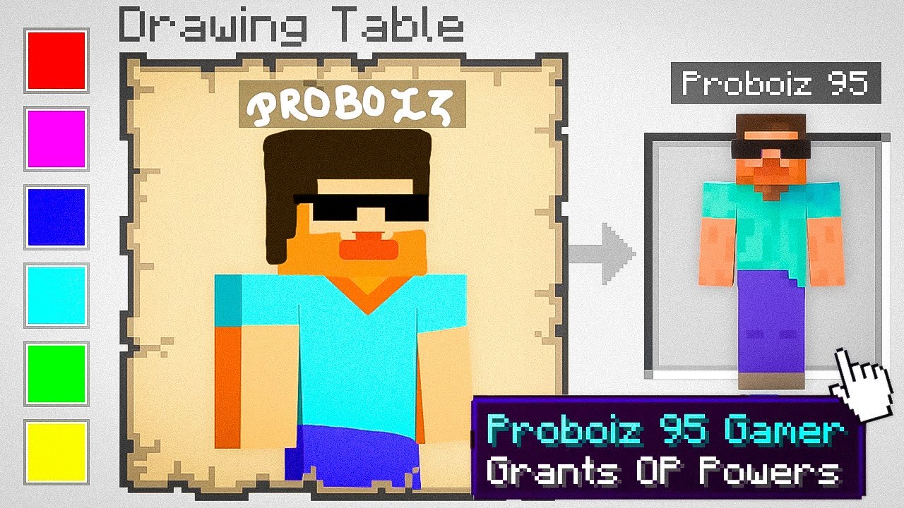 Minecraft But Any Youtuber I Draw, I Get... - YouTube