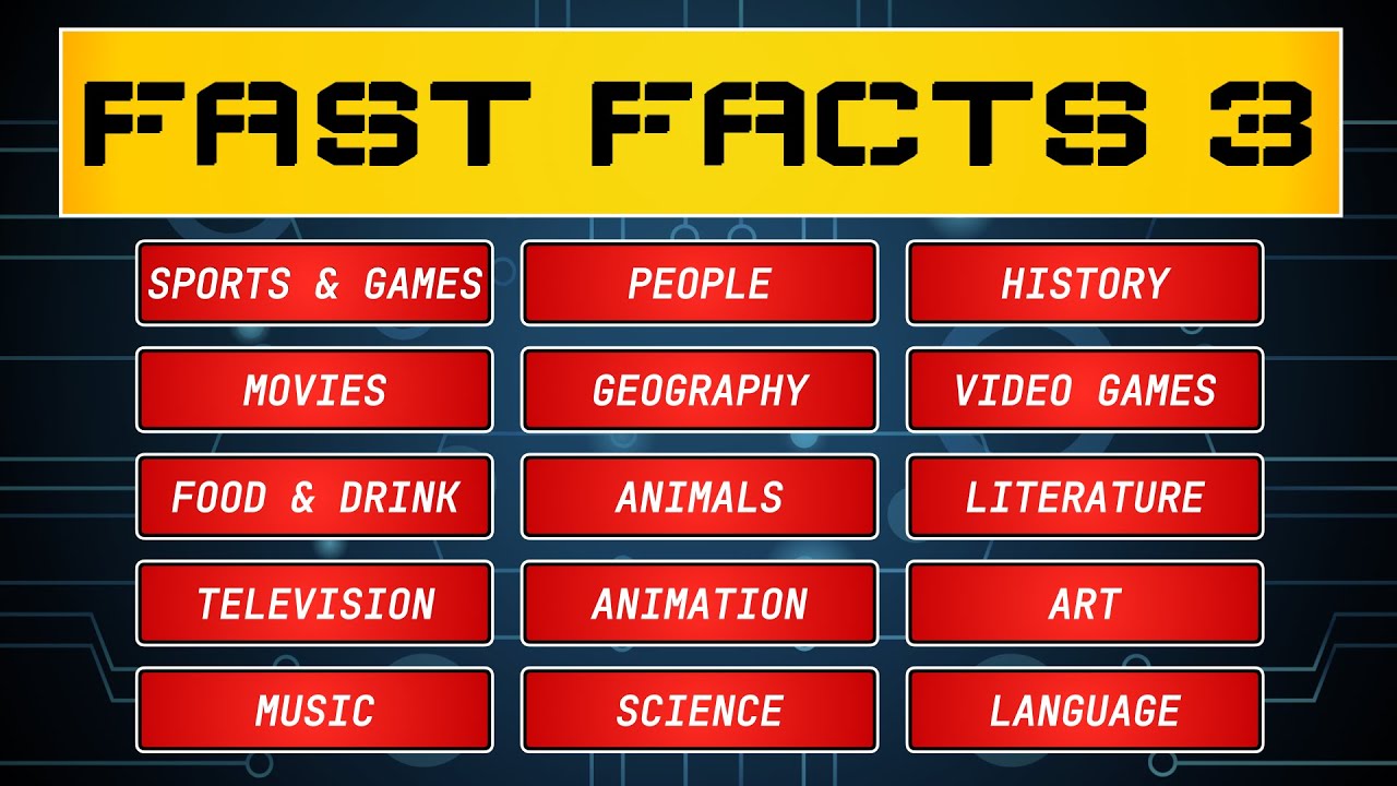FAST FACTS 3 | 15 Trivia Questions - YouTube