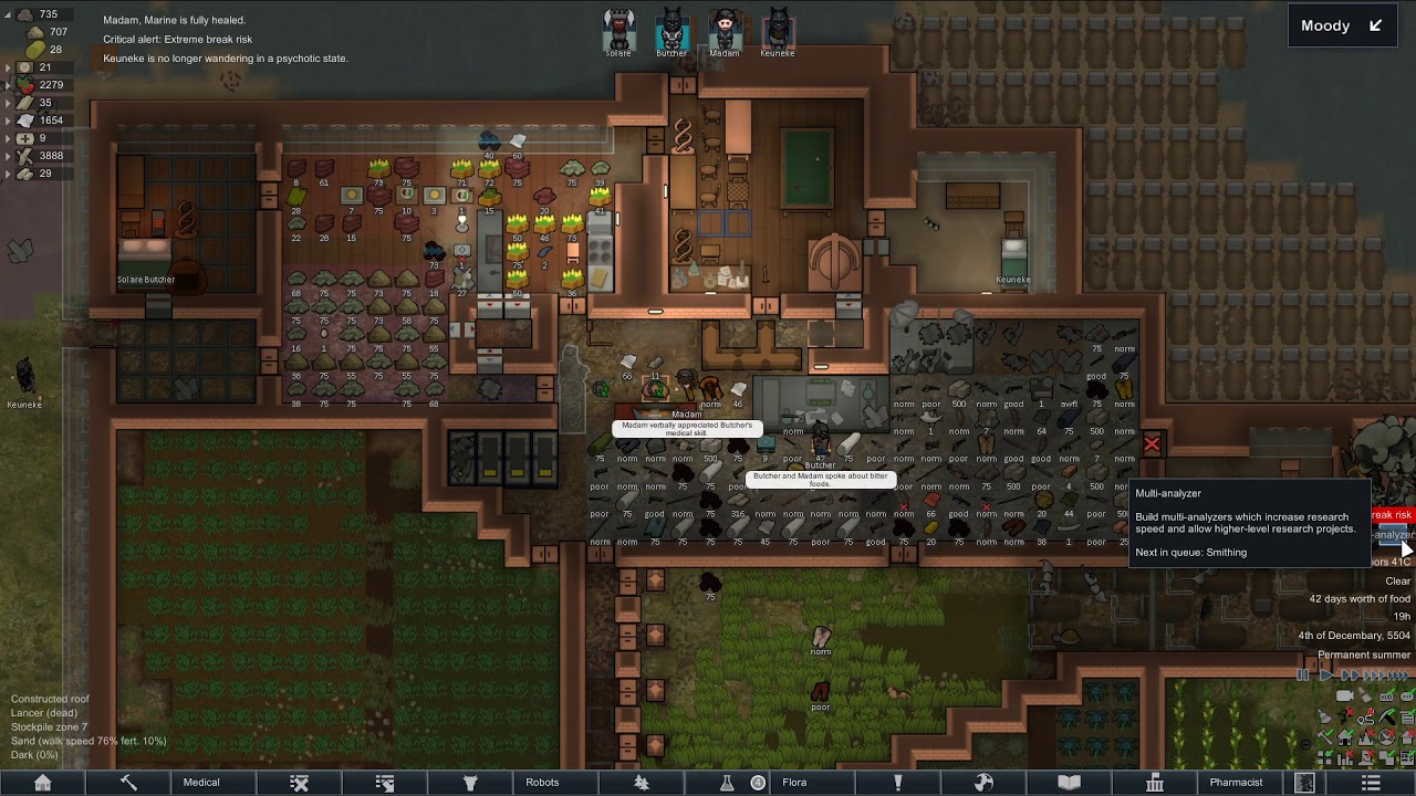 Rimworld ATOLL island base gets wrecked by robots. LOTS of robots ...