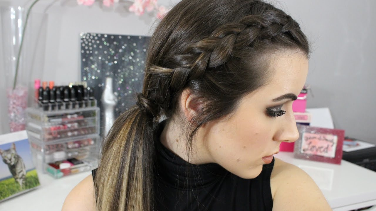 Dutch Braid Ponytail | HAIR TUTORIAL - YouTube