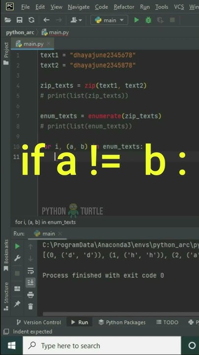 Finding Mismatched Characters in Two Texts | Python Program | Tamil - YouTube
