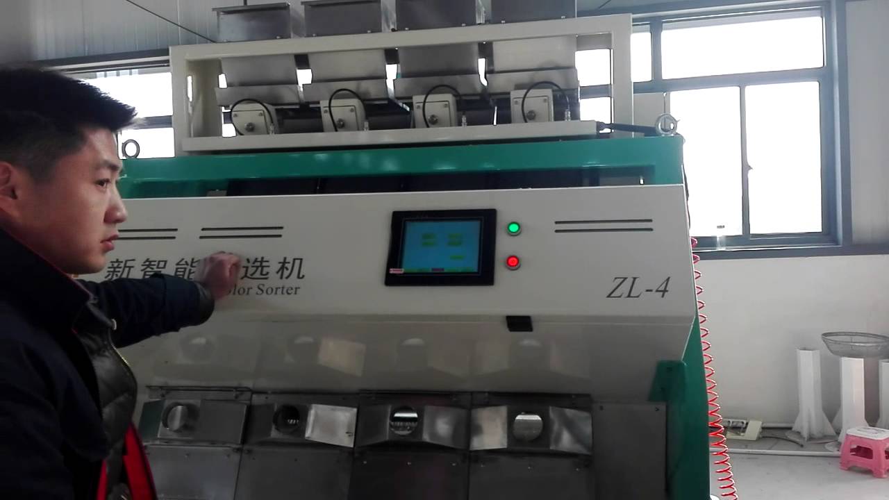 Grotech color sorter, Pistachio nuts sorting - YouTube