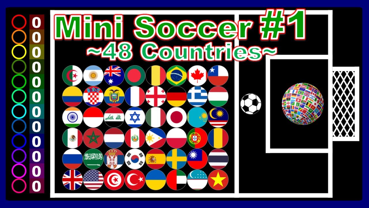 Mini Soccer #1 ~48 Countries marble game~ | Marble Factory 2nd - YouTube