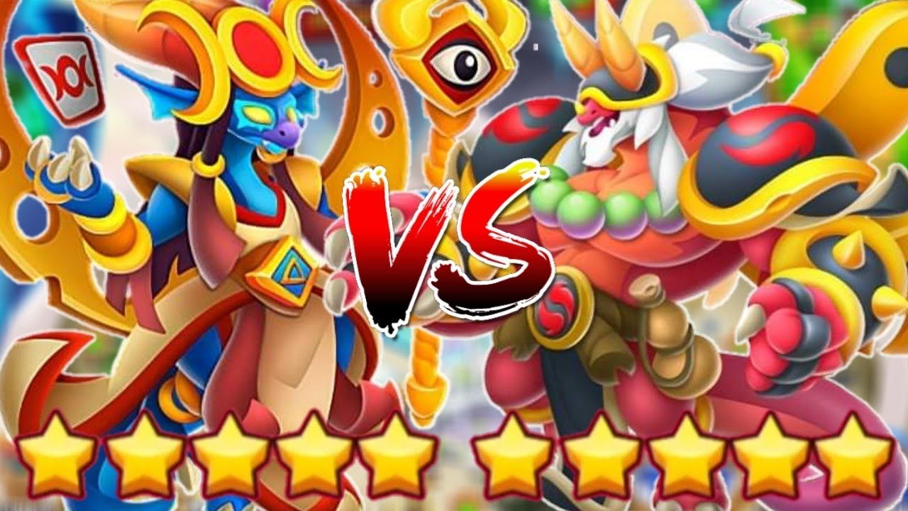 Arcana Priestess VS High Master Karma Dragon | Dragon City - YouTube