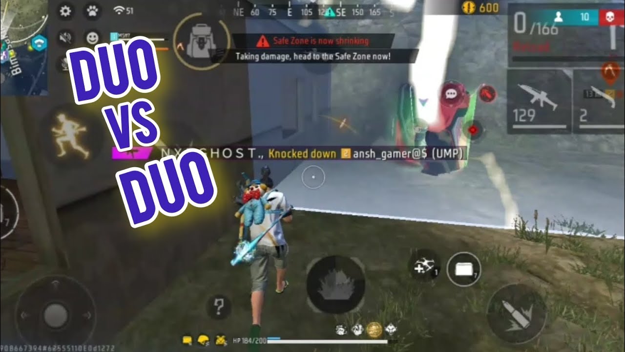 Duo vs duo op rank match/ MS ff 💓💓💜💜 - YouTube