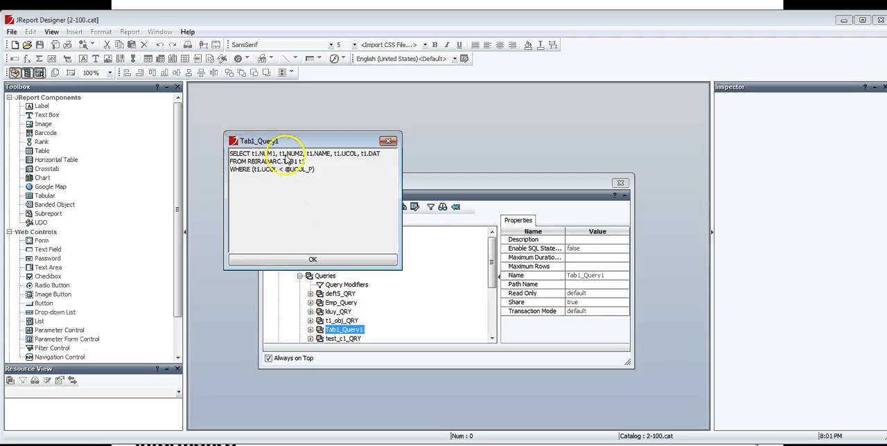 How to create parameters and use them in the reports in JReport Designer - YouTube