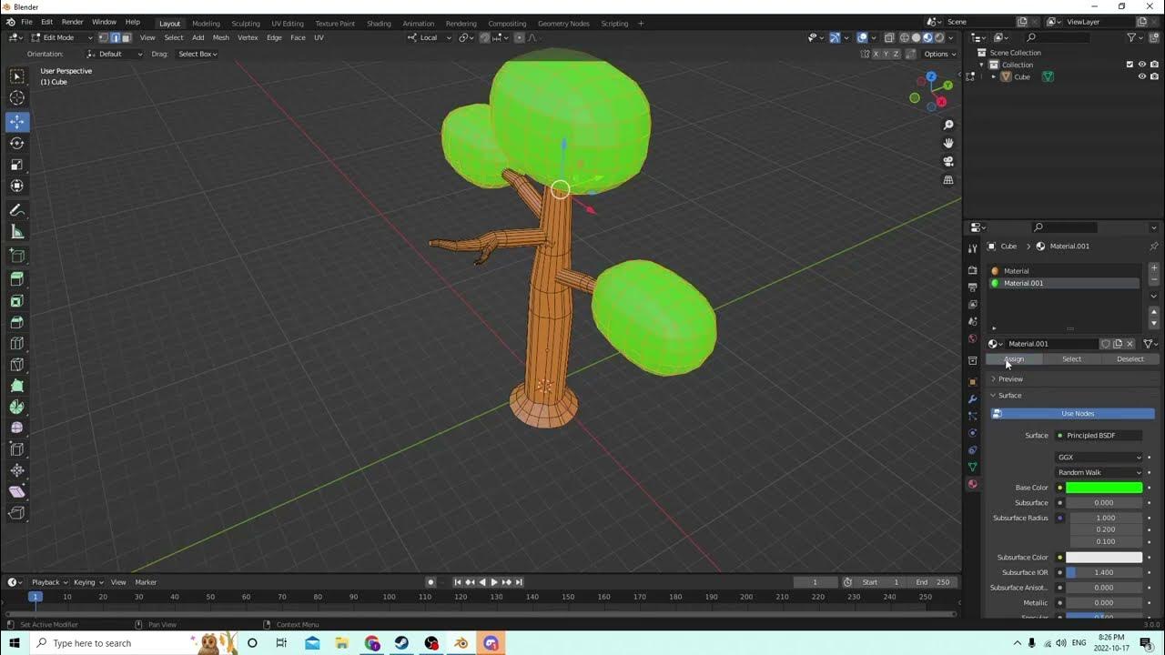 Blender low poly trees tutorial part1 - YouTube