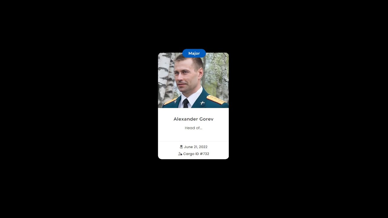 Russian Intelligence Officer Major Alexander Gorev [Cargo ID #732] | # ...