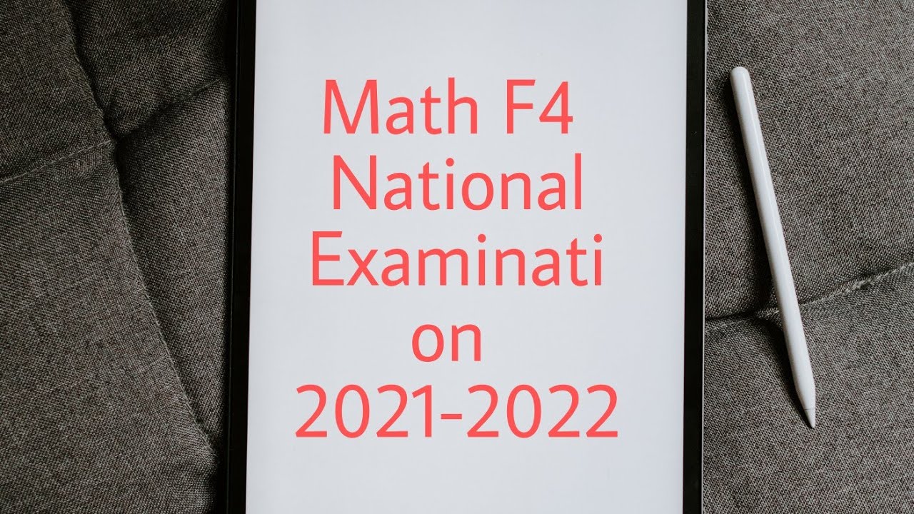 Math F4 |National Exa2022| Part1:Circle the Correct Answer Questions (9 ...