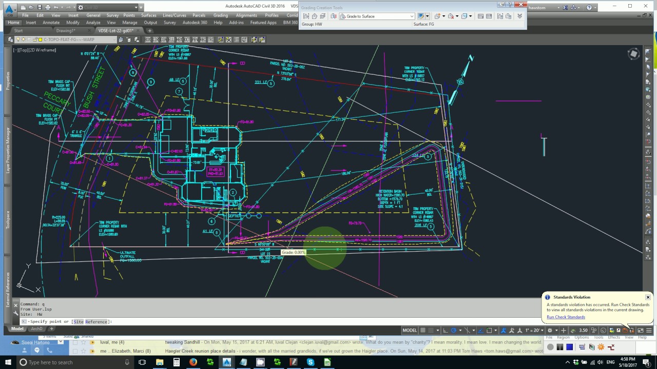 Civil 3D AZ retention basin 3: TIN volume in 2.5 minutes - YouTube