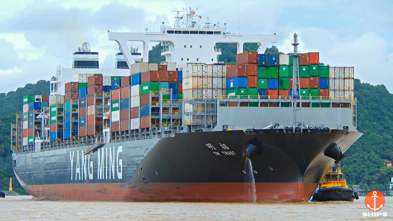 Cargo Ship arriving at the Port of Navegantes - Brazil | YANG MING Ym ...