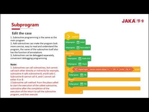 Инструкция JAKA Robotics. 15 Subroutine instruction - YouTube