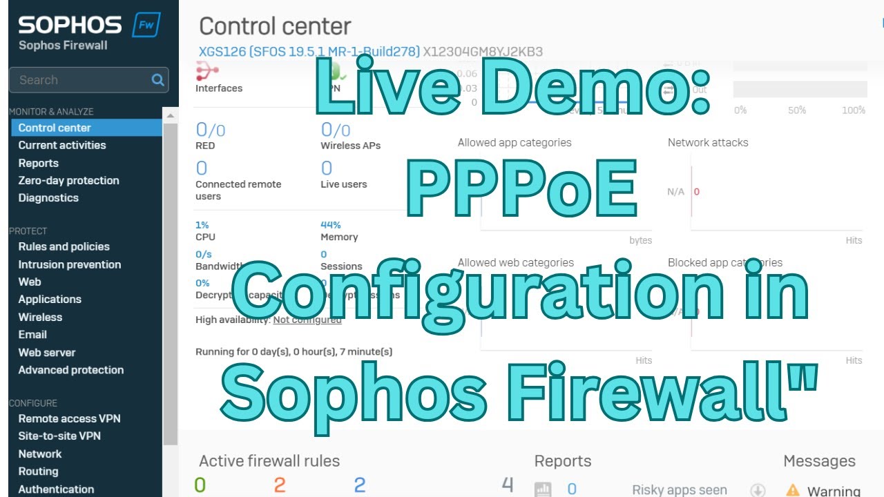 Live Demo: PPPoE Configuration in Sophos Firewall - YouTube