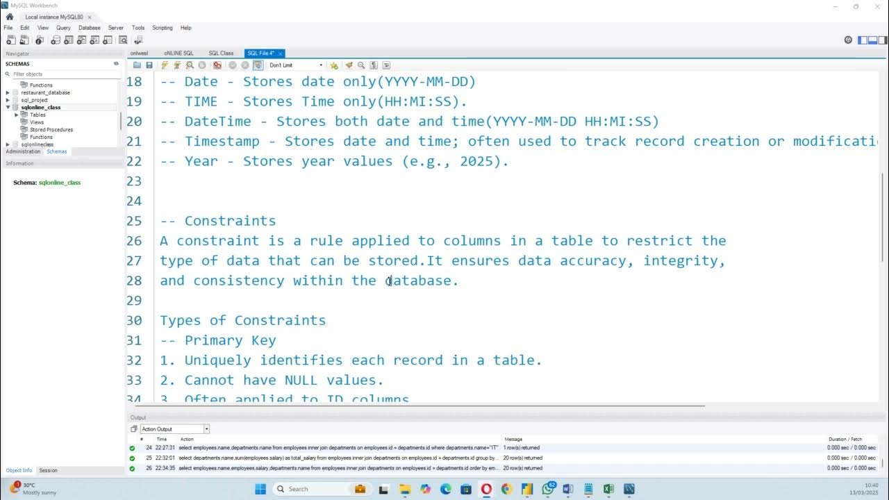 Sql Data Type - Youtube